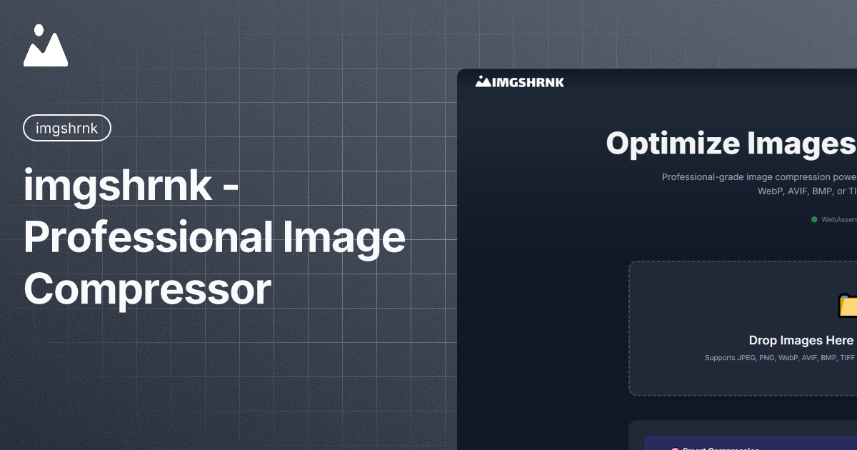 imgshrnk - Free Image Optimization Tools | Compress, Remove BG, Upscale & Crop • imgshrnk - Best ...